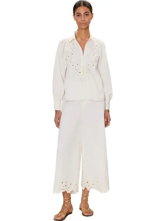 Rebecca Taylor Rachelle Pop Over Blouse - Ivory