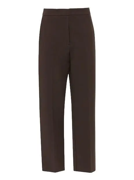 GIZIA Carrot-fit Trousers With Zipper And Logo Detail - Brown
