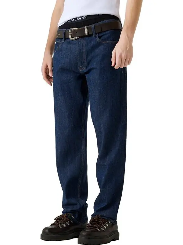 Guess Relaxed Straight Leg Jeans - Dark Rinse Wash