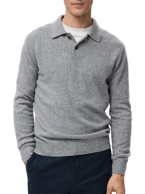Mango Polo Collar Sweater - Grey