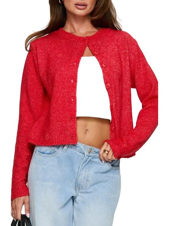 Princess Polly Denmark Cardigan - Red