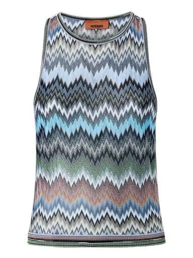Missoni Snake-pattern Sleeveless Top - Blue