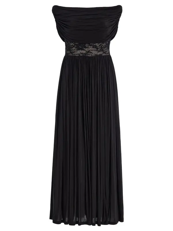 Zimmermann Off-the-shoulder Lace Detailed Maxi Dress - Black
