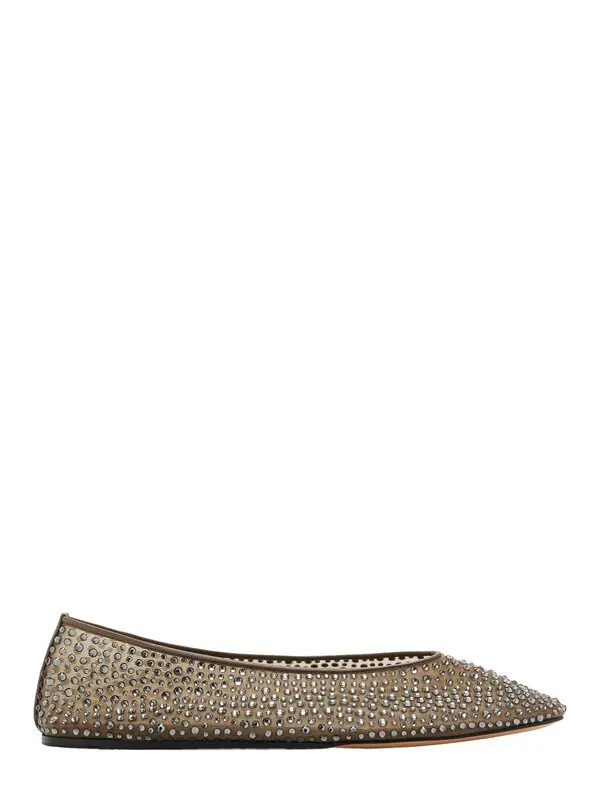 Le Monde Beryl Luna Studded Mesh Flats - Grey