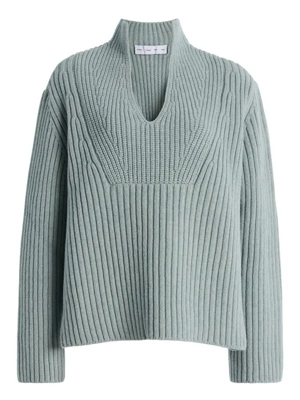 Proenza Schouler White Label Meron Knit Wool-blend Sweater - Blue