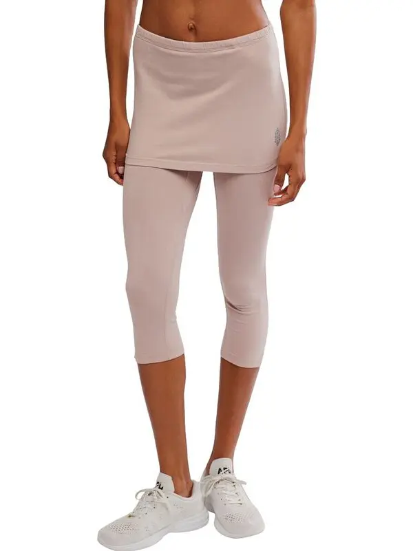 Free People Skirted Capri Leggings - Sandy