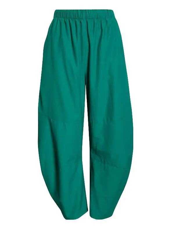 Free People Game Day Barrel Leg Pants - Green Glow