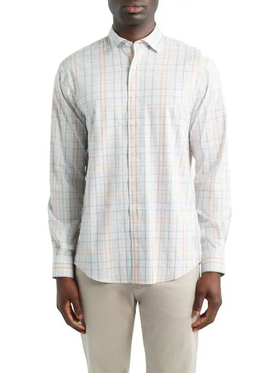 Johnnie-o Texel Open Check Everyday Performance Button-up Shirt - Breeze