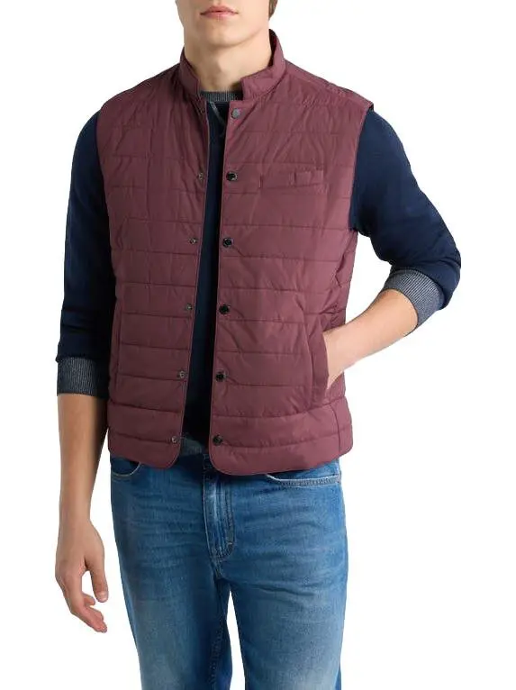 Johnnie-o Bauer Quilted Water-resistant Vest - Grape