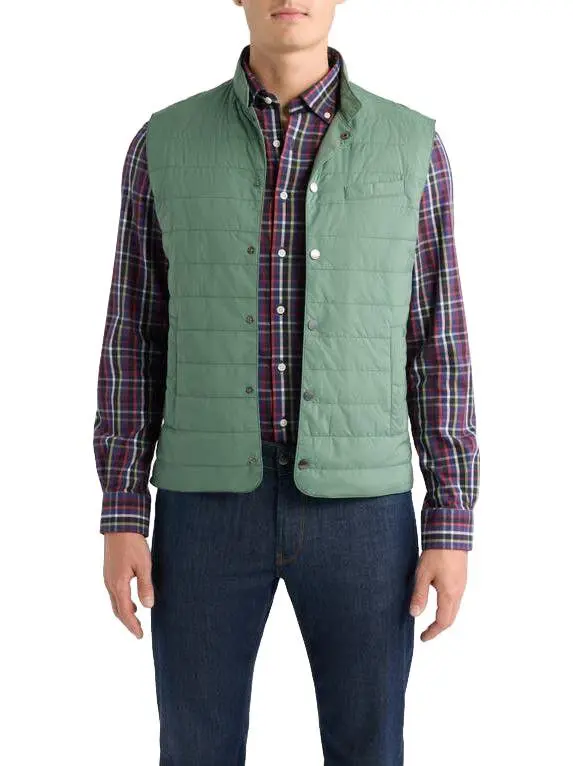 Johnnie-o Bauer Quilted Water-resistant Vest - Kelp