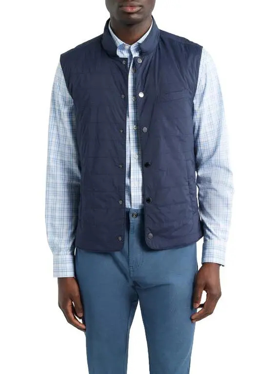 Johnnie-o Bauer Quilted Water-resistant Vest - Navy