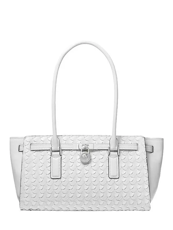 Michael Kors Hamilton Moderne Small East West Shoulder Tote - Optic White