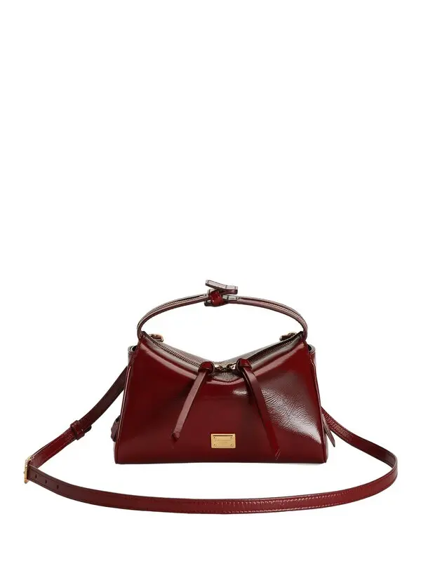 Dolce & Gabbana Mini Vittoria Calfskin Handbag - Red