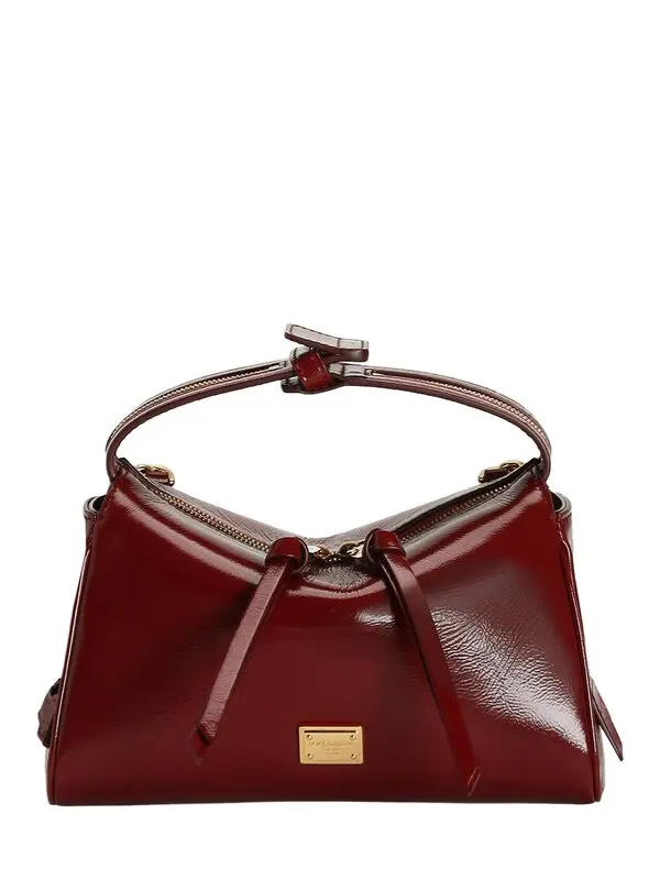 Dolce & Gabbana Mini Vittoria Calfskin Handbag - Red