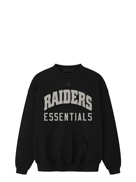 Fear Of God Essentials Raiders Sport Crewneck Sweatshirt - Black