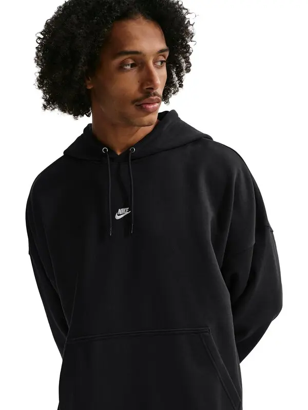 Nike Sportswear Club Oversized French Terry Pullover Hoodie - Black