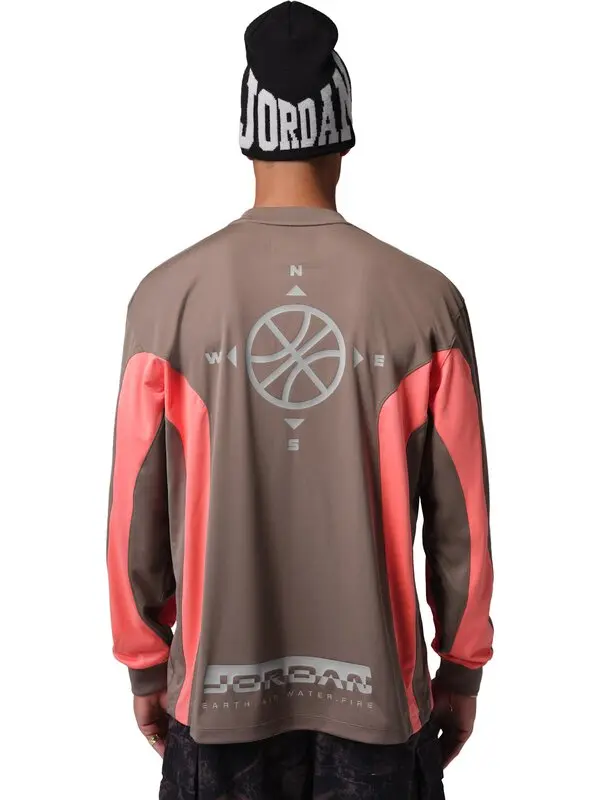 JORDAN Brooklyn Hike Mike Graphic Long-sleeve Jersey - Grey