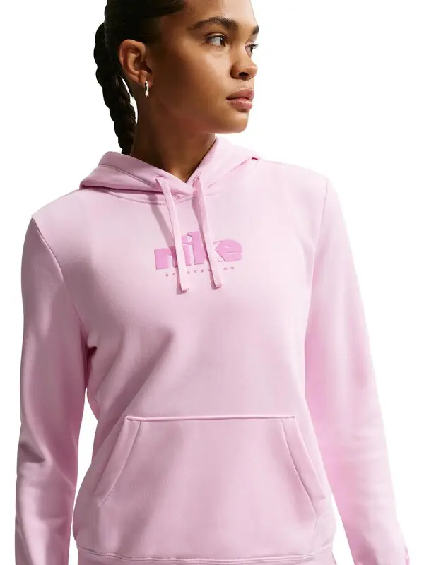 Nike Sportswear Club Fleece Graphic Pullover Hoodie - Pink