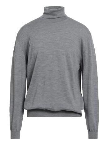 RICHARD OWE'N Turtleneck Virgin Wool Top - Grey