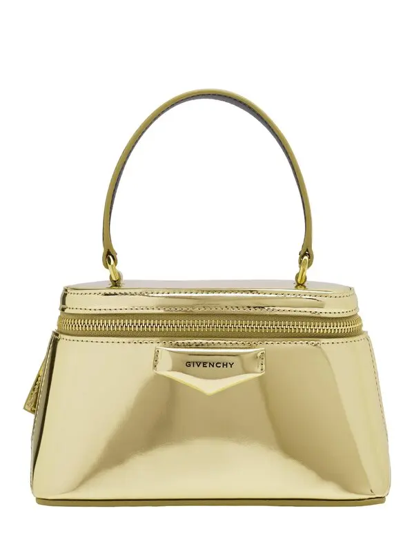 Givenchy Antigona Metallic Leather Vanity Bag - Gold