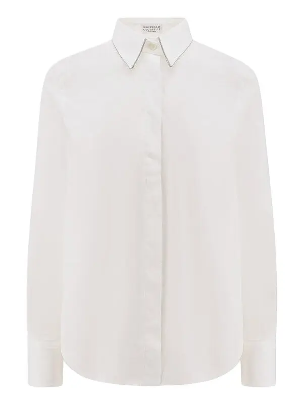 Brunello Cucinelli Cotton Blend Shirt - White