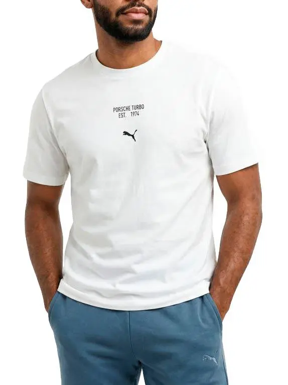 PUMA Porsche Race Americana Cotton Graphic T-shirt - Puma White