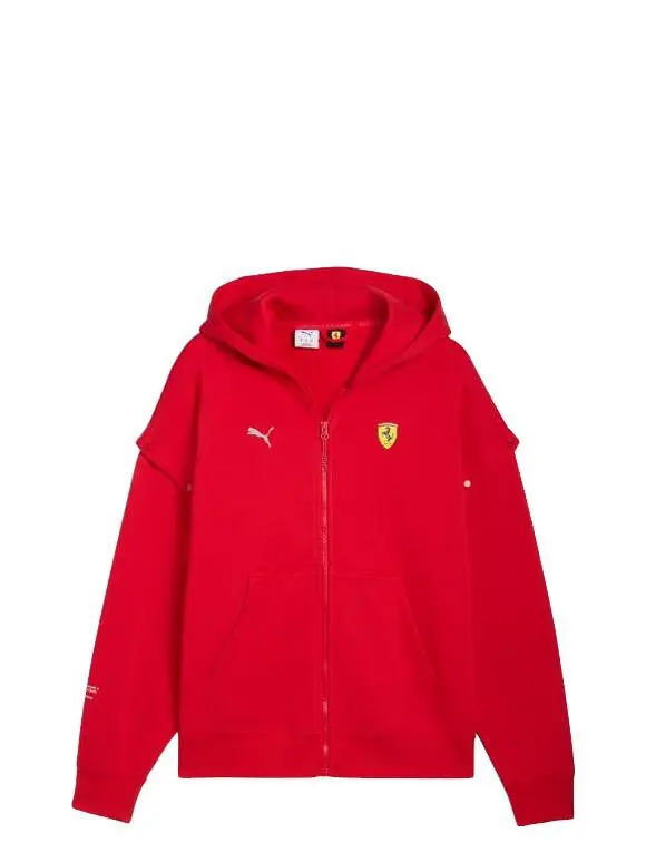 PUMA Ferrari Premium Oversize Zip Hoodie - Rosso Corsa