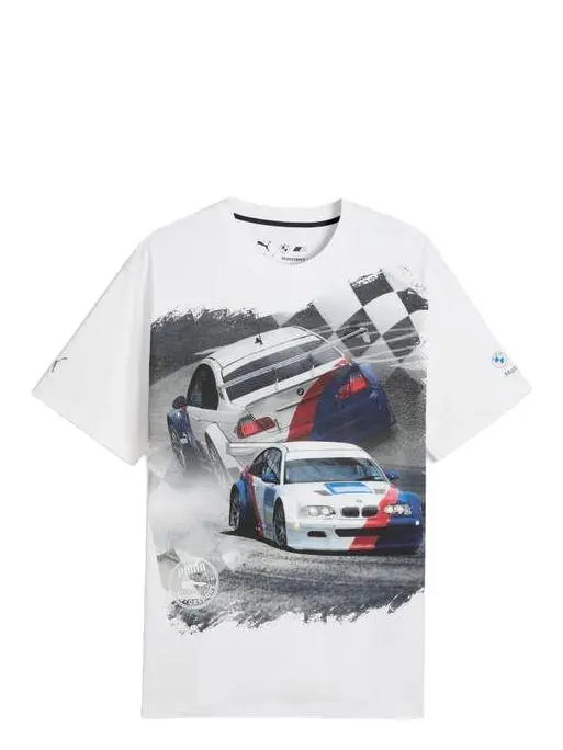 PUMA Bmw M Motorsport Car Cotton Graphic T-shirt - Puma White