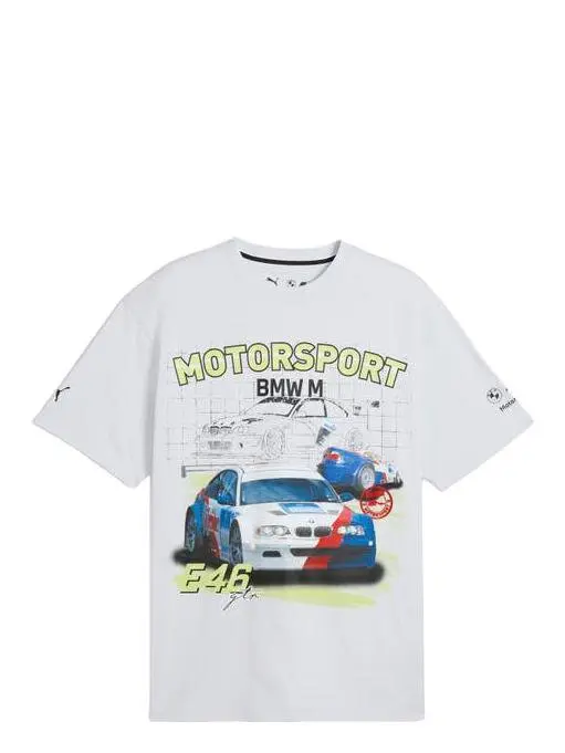PUMA Bmw M Motorsport Cotton Graphic T-shirt - Silver Mist