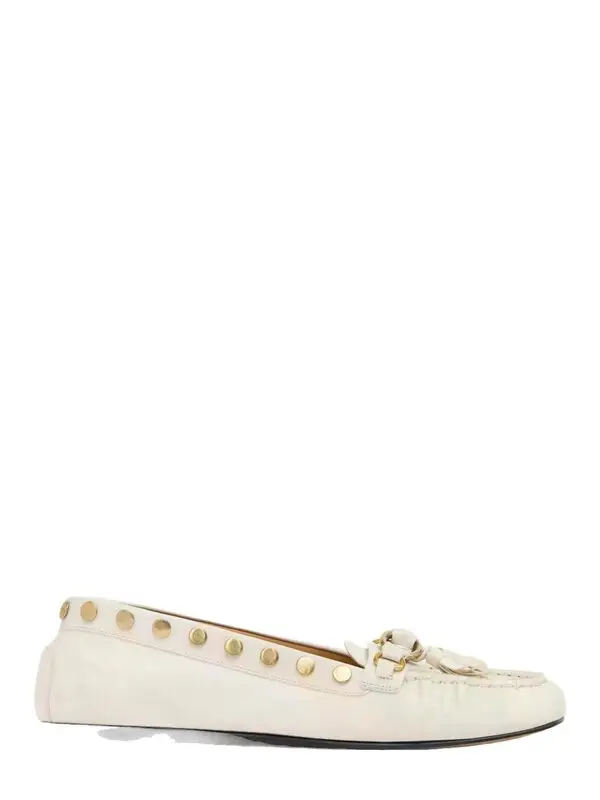 Isabel Marant Studded Tassel Loafers - Neutrals