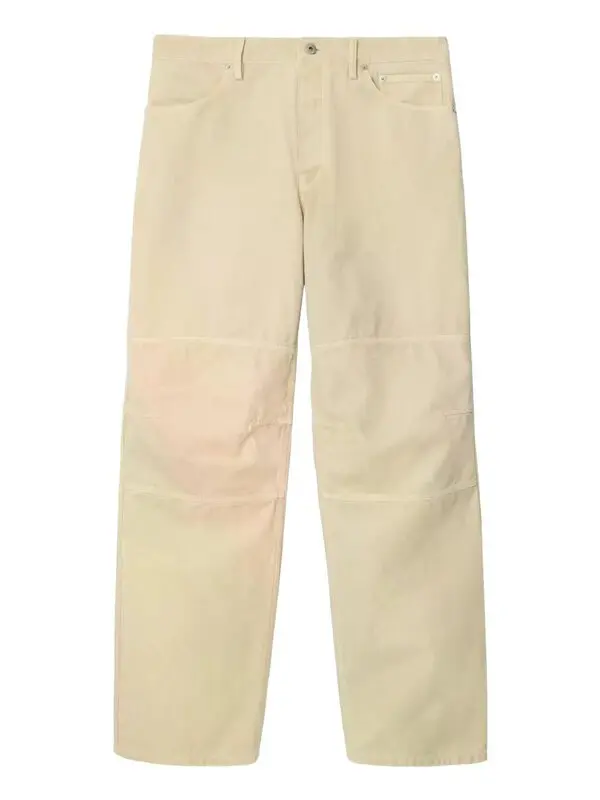 Burberry Equestrian Knight Canvas Trousers - Neutrals