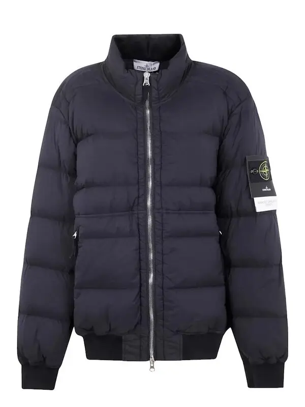Stone Island Puffer Bomber Jacket - Black
