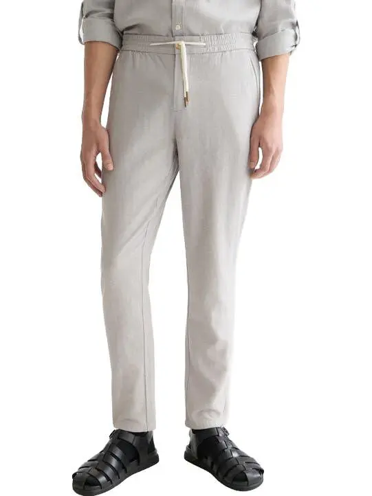 Scotch & Soda Warren Cotton & Linen Pants - Grey