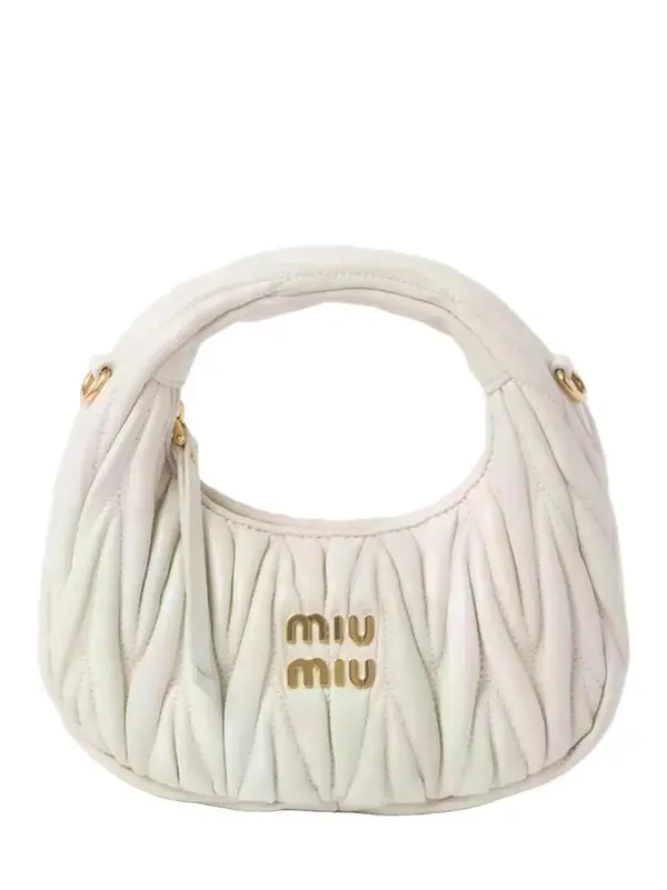 Miu Miu Wander Matelassé Leather Mini Bag - White