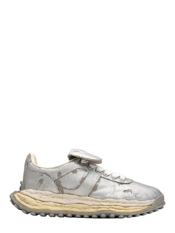 Mihara Yasuhiro Scott Og Sole Film Canvas Low Top Sneakers - Silver