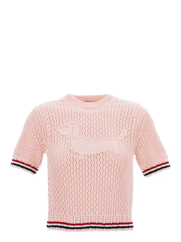 Thom Browne Knit T-shirt - Rose