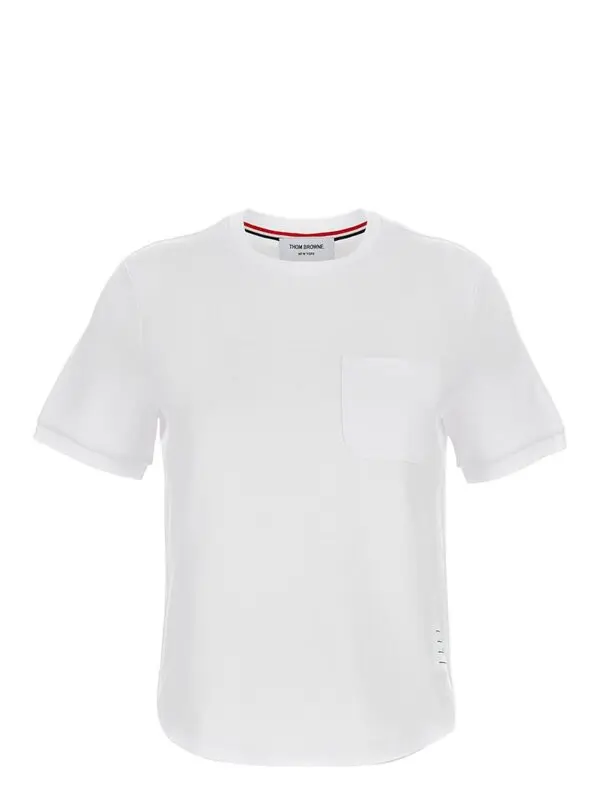 Thom Browne Cotton Milano T-shirt With Pocket - White