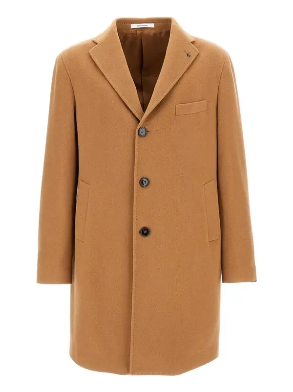 Tagliatore Single-breasted Cashmere Coat - Beige
