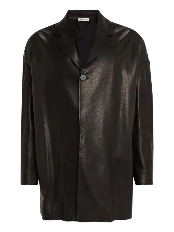 Fear Of God Oversized Single-breasted Leather Blazer - Black