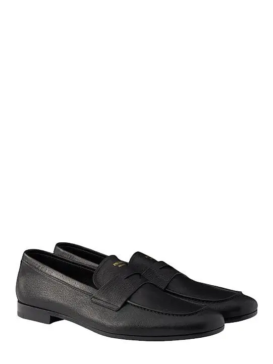 Prada Leather Loafers - Black