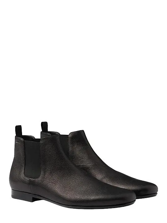 Prada Leather Chelsea Boots - Black