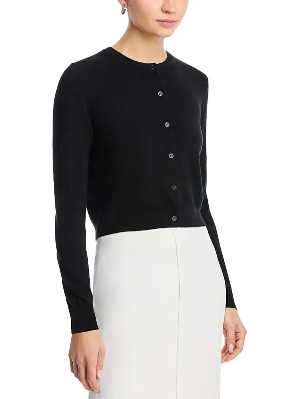 Carolina Herrera Cropped Cardigan Sweater - Black