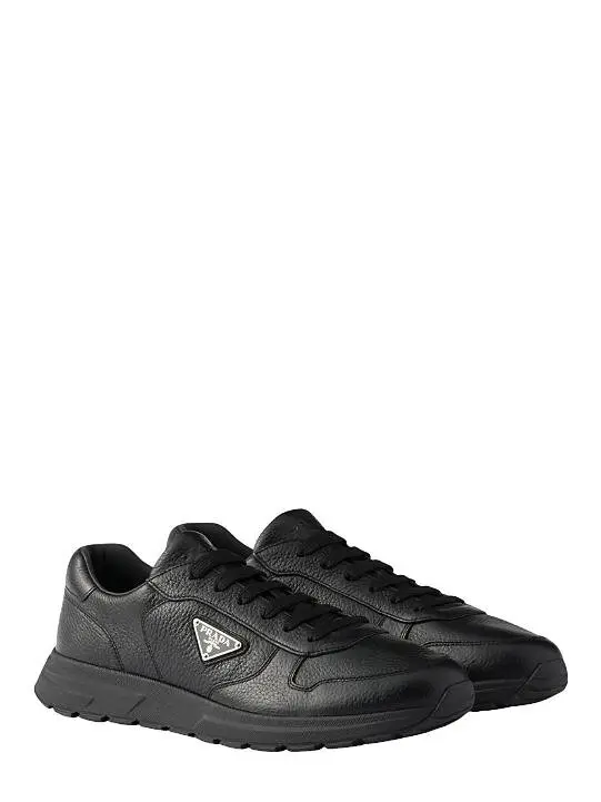 Prada Prax 2.0 Leather Sneakers - Black