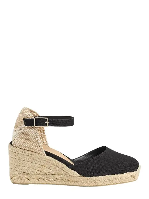 CastaÑer Carol Espadrille Wedge Pumps - Negro
