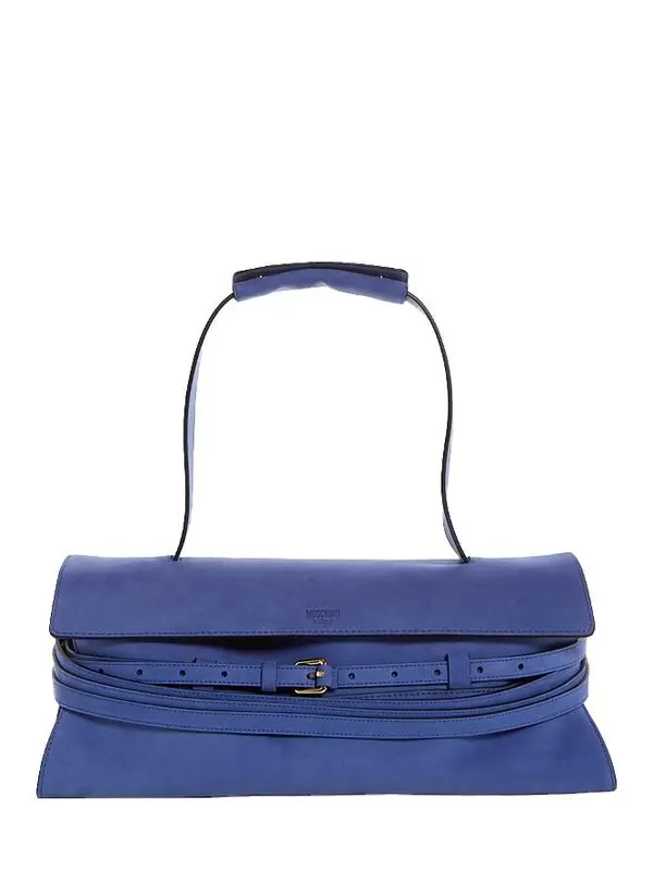 Moschino Tie Me Suede Shoulder Bag - Klein