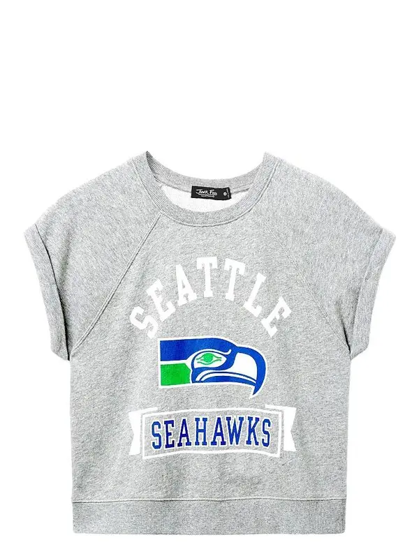 Junk Food Clothing Nfl Seattle Seahawks Raglan Fleece Tank - Heather Grey