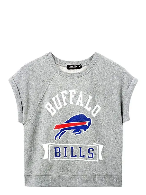 Junk Food Clothing Nfl Buffalo Bills Raglan Fleece Tank - Heather Grey