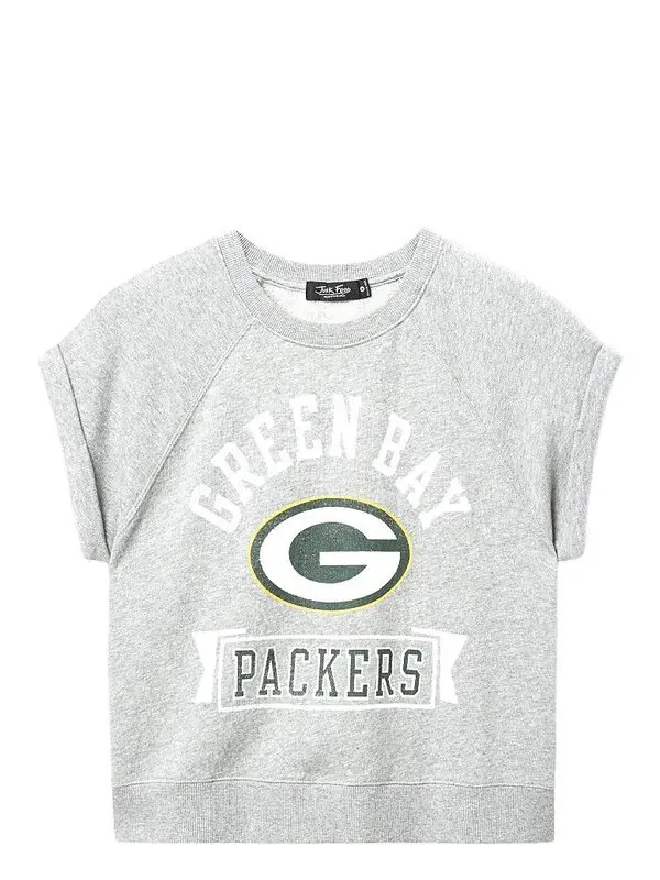 Junk Food Clothing Nfl Green Bay Packers Raglan Tank - Heather Grey