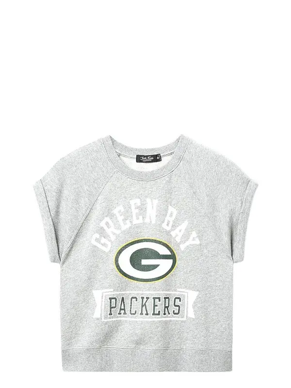Junk Food Clothing Nfl Green Bay Packers Raglan Tank - Heather Grey