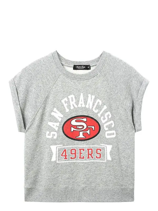 Junk Food Clothing Nfl San Francisco 49ers Raglan Fleece Tank - Heather Grey
